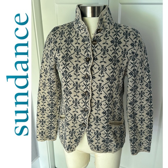 Sundance | Sweaters | Sundance Sweater Cardigan Fair Isle Nordic Gray ...
